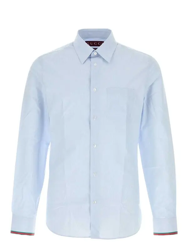 Gucci Embroidered Poplin Shirt - Stripped