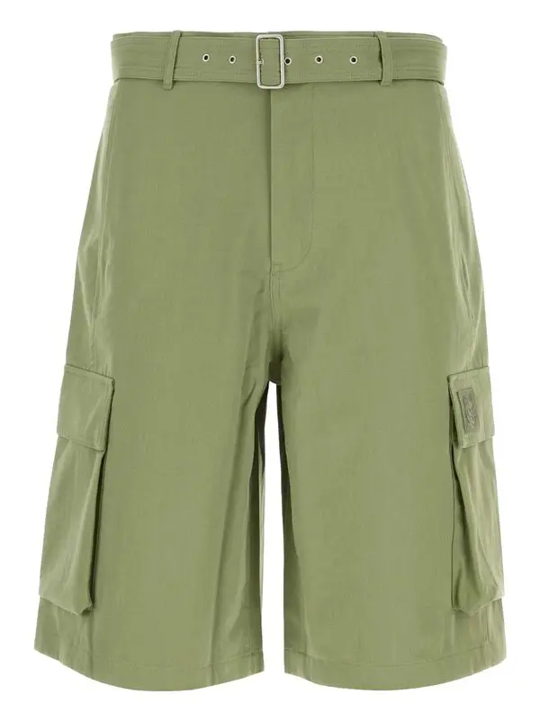 Maison Kitsuné Tailored Cotton Bermuda Shorts - Green
