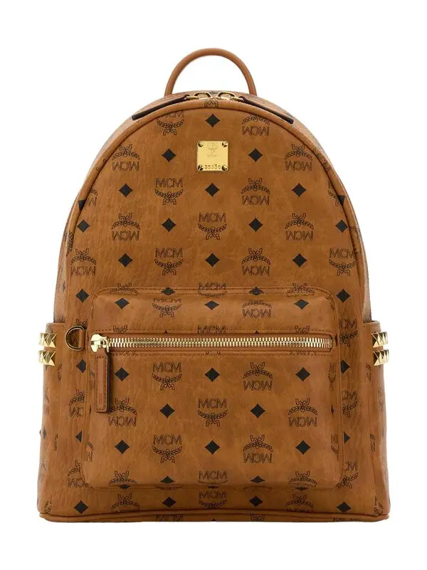 Mcm Stark Backpack With Monogram Print - Printed