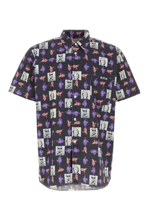 Comme Des Garçons Poplin Shirt For - Printed