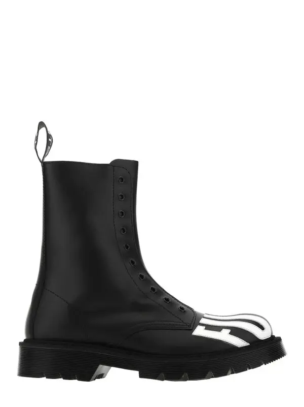VTMNTS Leather Lace-up Boots - Black