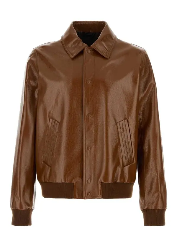 Fendi Calf Leather Jacket - Brown