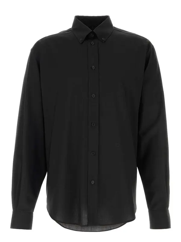 Fendi S 100% Wool Shirt - Black