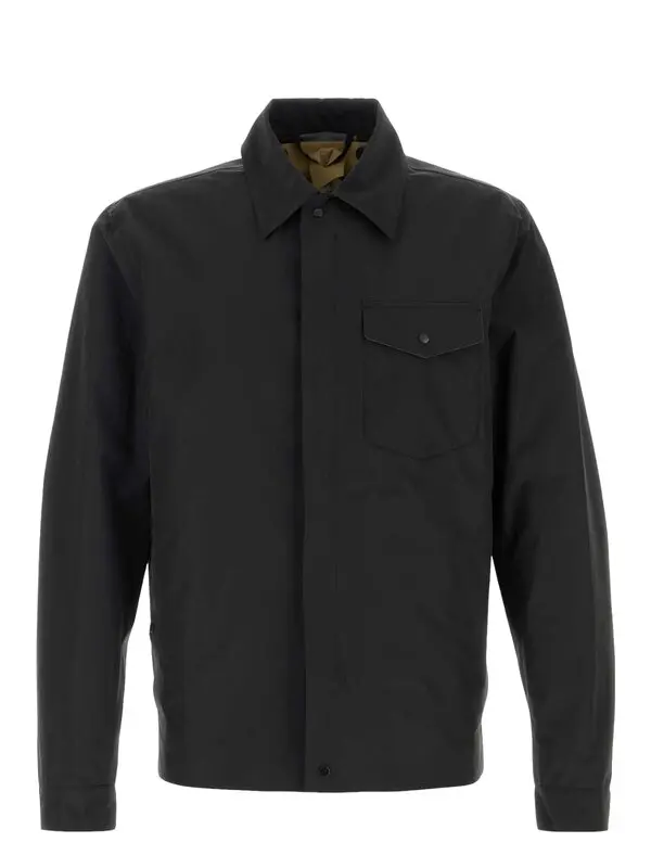 TEN C Bonded Nylon-cotton Shirt With Clean Front - Black
