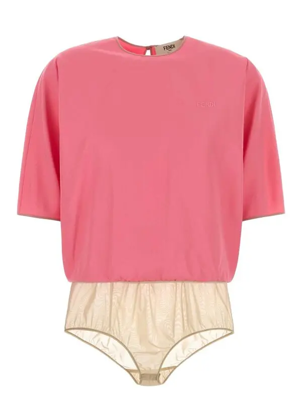 Fendi Viscose Blend Bodysuit - Pink