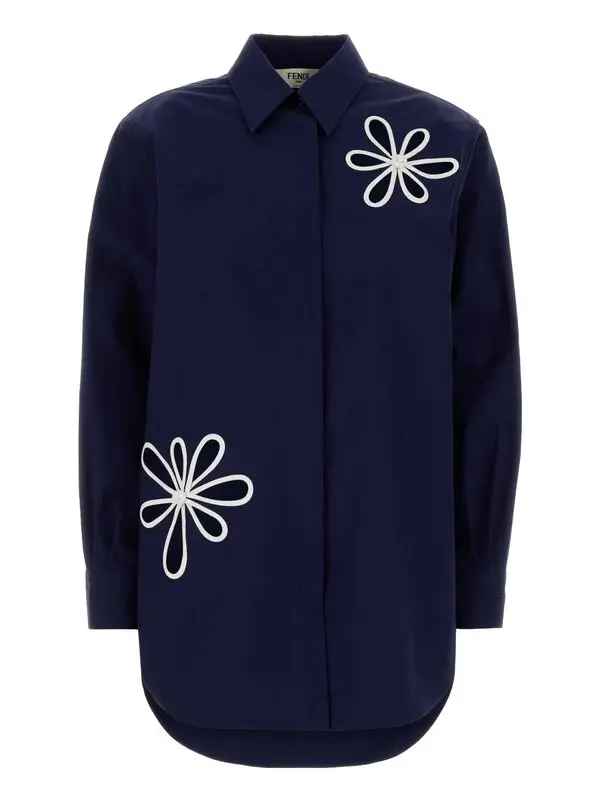 Fendi Poplin Shirt - Blue