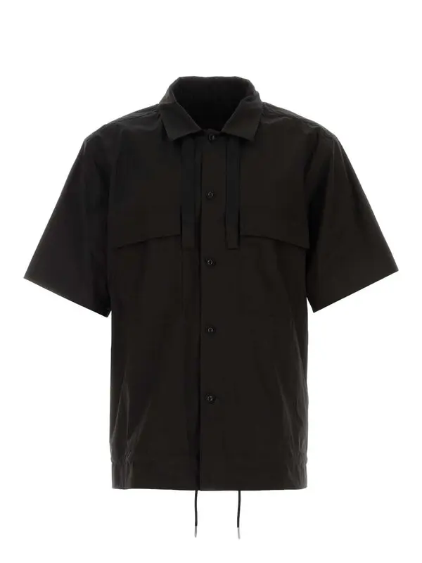 Sacai Poplin Oversize Shirt For - Black