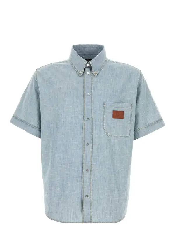 Fendi S Chambray Shirt - Light Blue