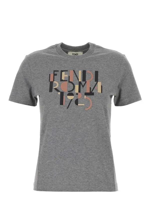 Fendi Cotton T-shirt - Grey