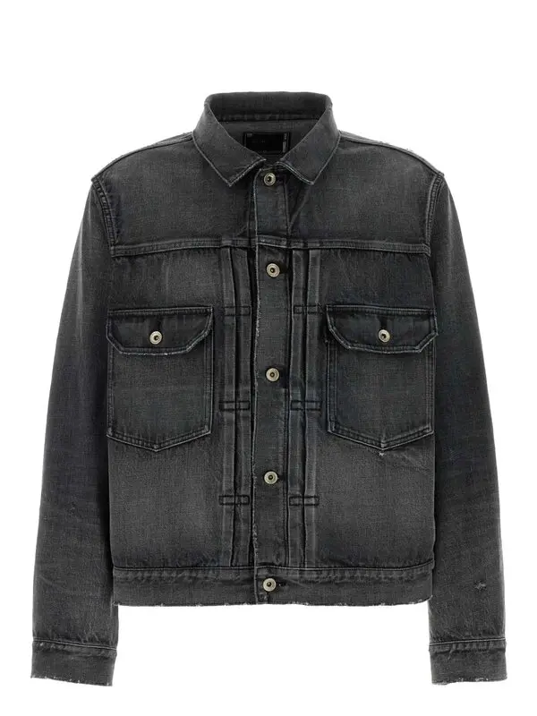Sacai Cotton Denim Jacket - Black