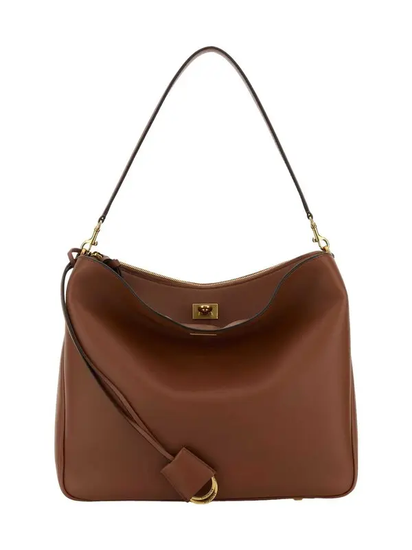 Balenciaga Medium Rodeo Calf Leather Handbag - Camel