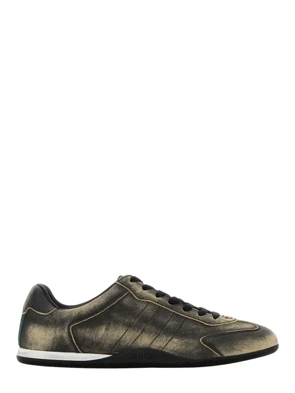 Gucci Shift Sneaker In Leather For - Black
