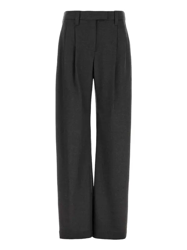 Brunello Cucinelli Wool Tailored Trousers - Grey