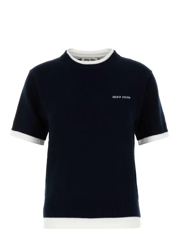 Miu Miu Cashmere Knit Sweater - Blue