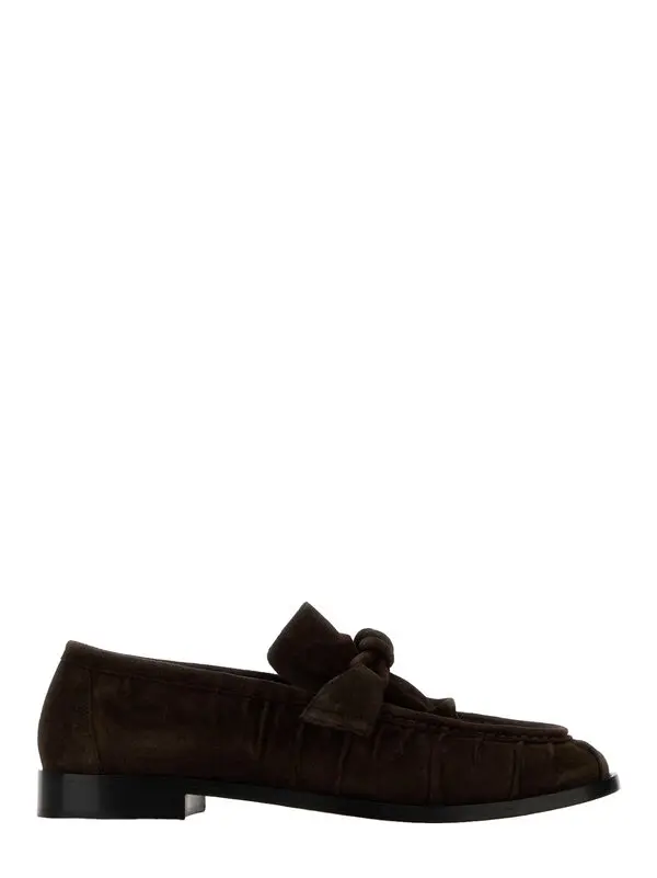 Bottega Veneta Astaire Suede Loafers With Knot Detailing - Brown