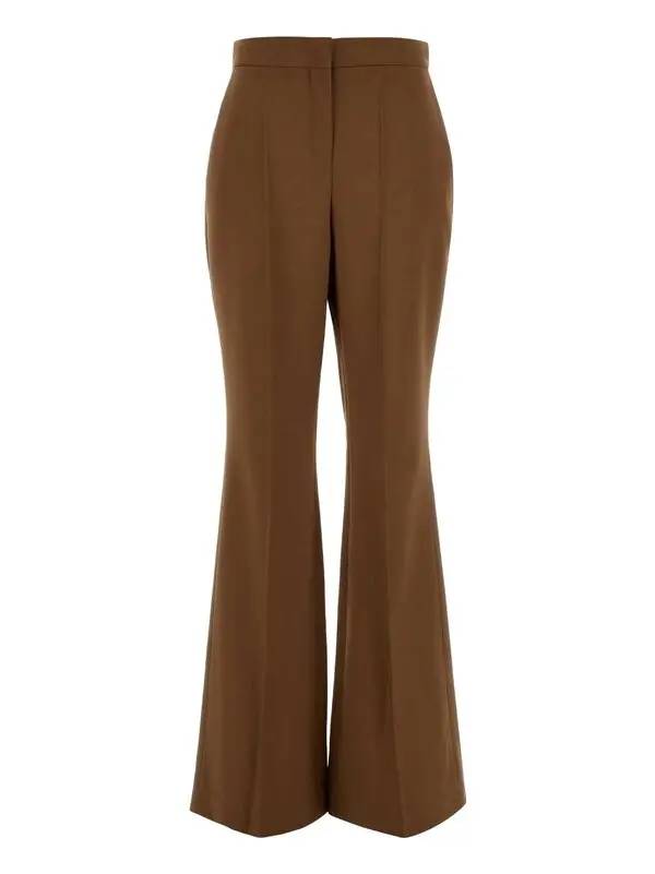 Fendi Wool-blend Flare Trousers - Camel