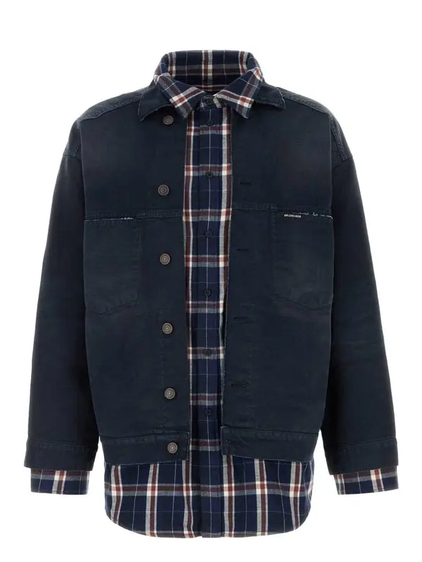 Balenciaga Cotton Denim Jacket - Blue