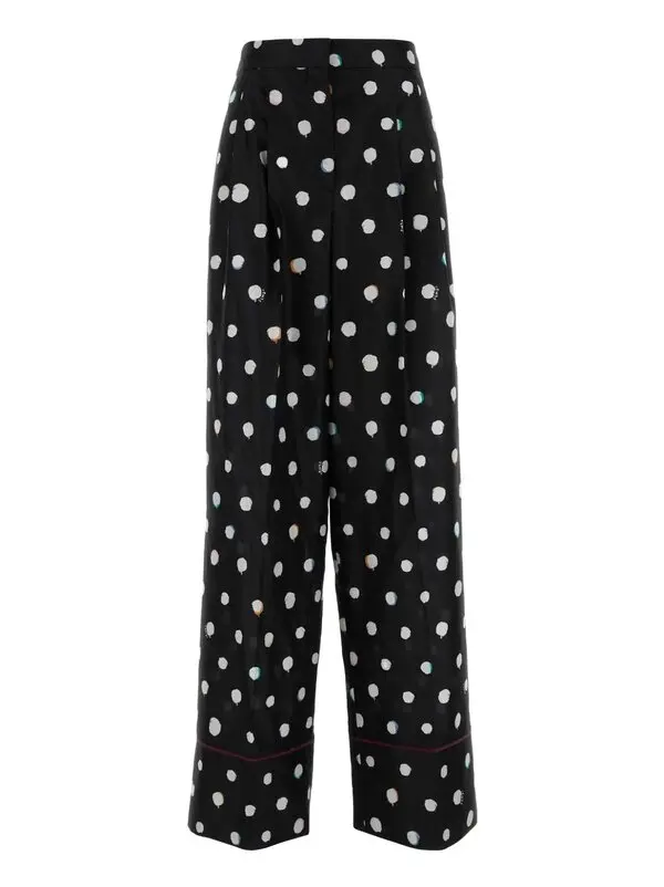 Fendi Silk Wide-leg Pants - Printed