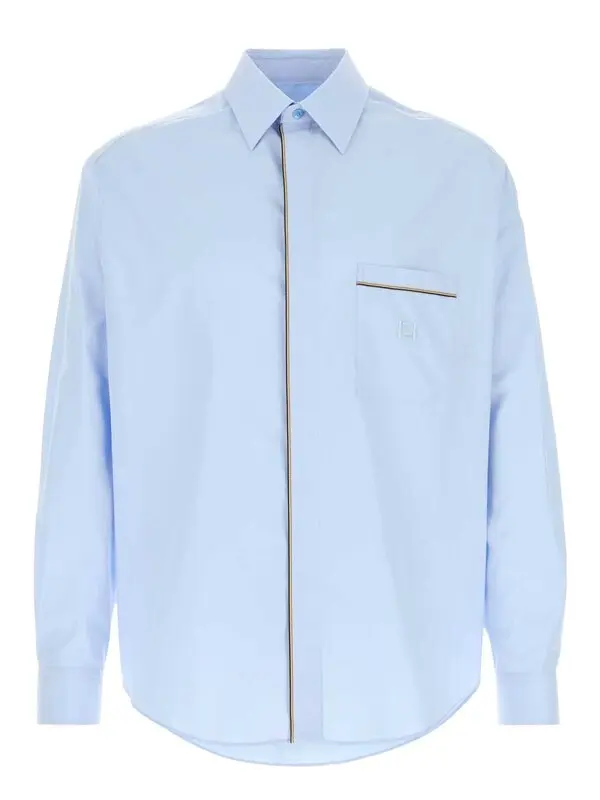 Fendi Poplin Cotton Shirt - Light Blue