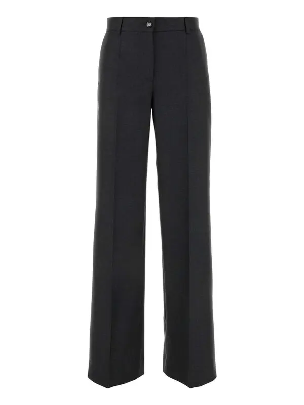 Dolce & Gabbana 100% Virgin Wool Tailored Trousers - Grey