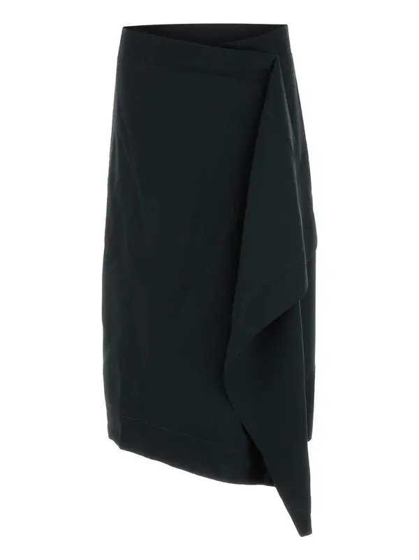 AMI Paris Virgin Wool Skirt - Black