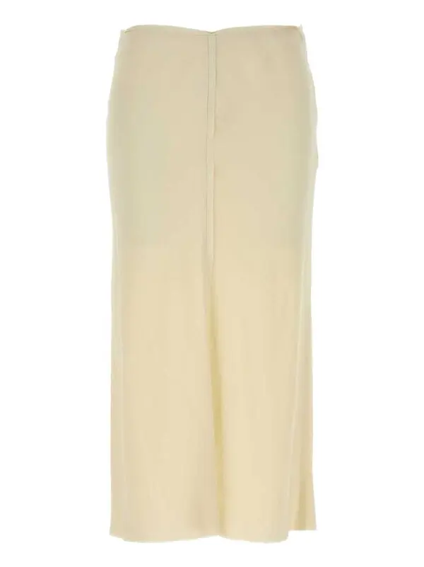 AMI Paris Stretch Viscose Skirt - White
