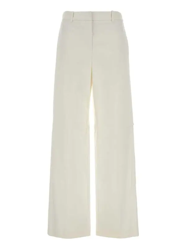 Fendi Cotton Wide-leg Trousers - White