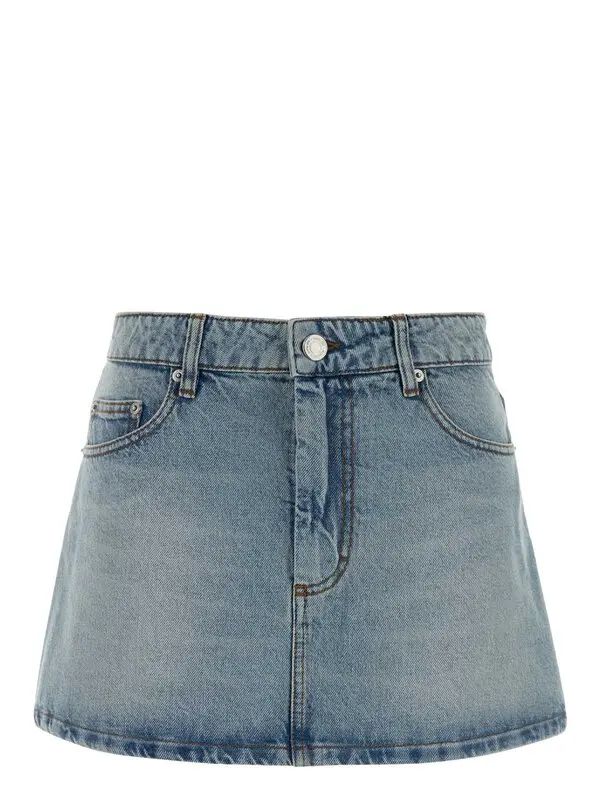 AMI Paris Denim Mini Skirt - Blue