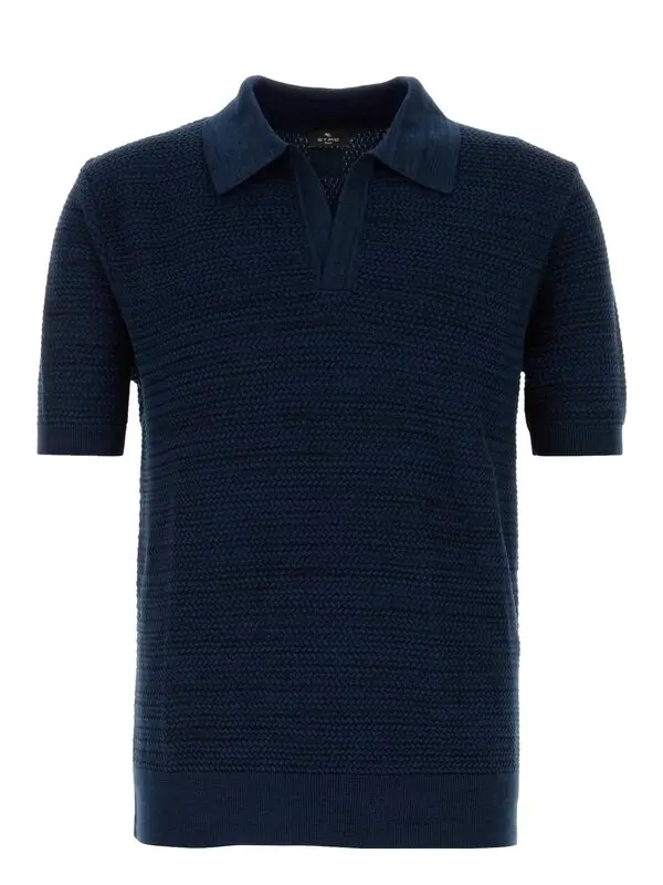 Etro S 100% Cotton Polo Shirt - Blue