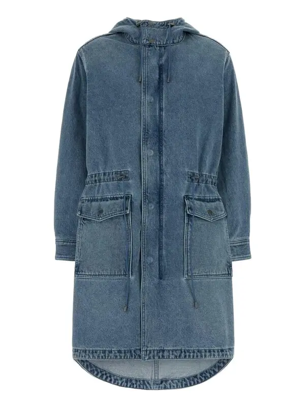 Michael Kors Denim Parka Jacket - Light Blue