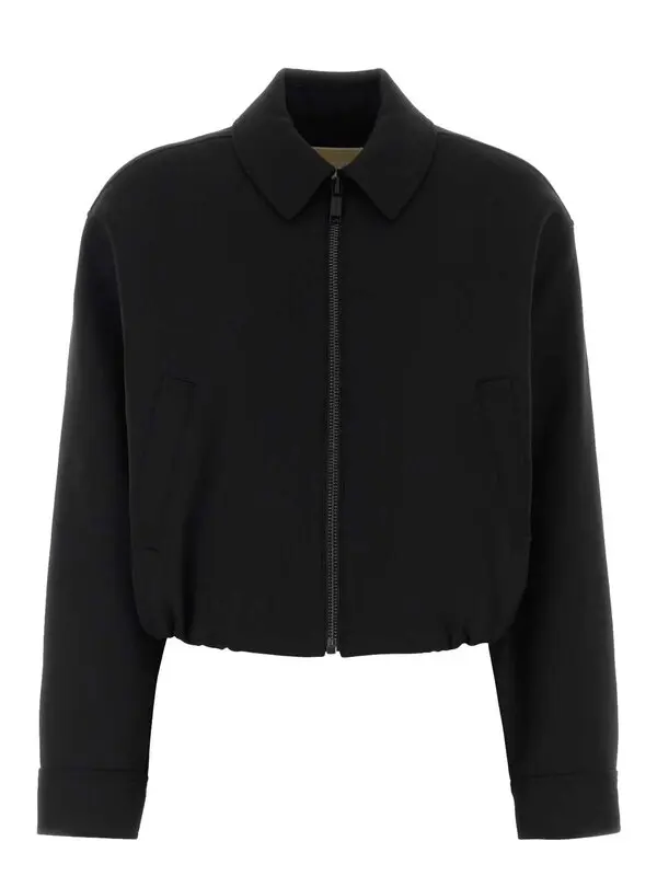 Michael Kors Twill Bomber Jacket - Black