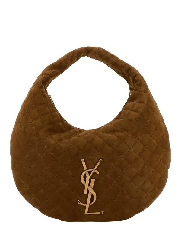 Saint Laurent Mini Icare Suede Shoulder Handbag - Camel