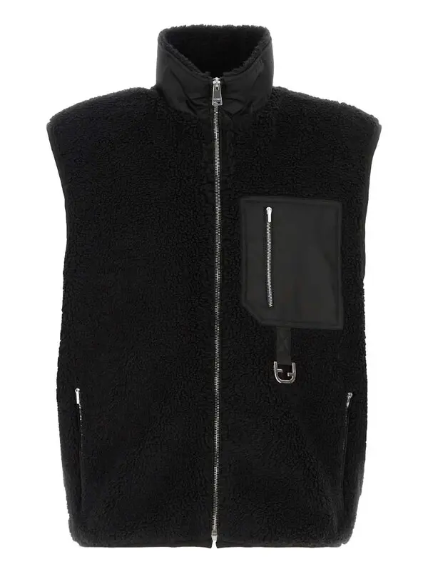 Fendi Teddy Fabric Wool Vest - Black