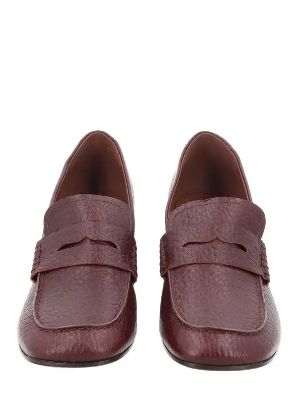 Dries Van Noten Leather Loafers - Bordeaux