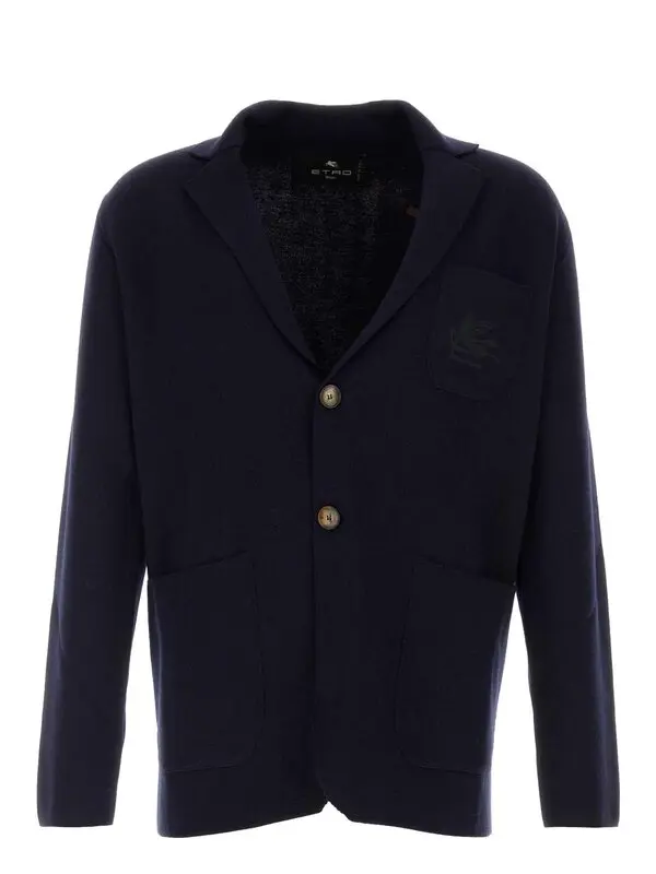 Etro S Wool Blend Blazer - Blue
