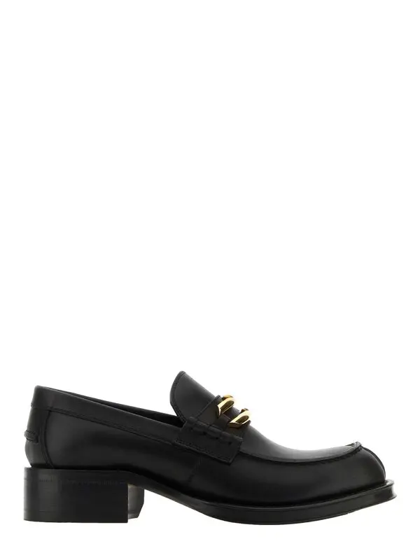 LANVIN Medley Loafers With Gold Tone Detailing - Black