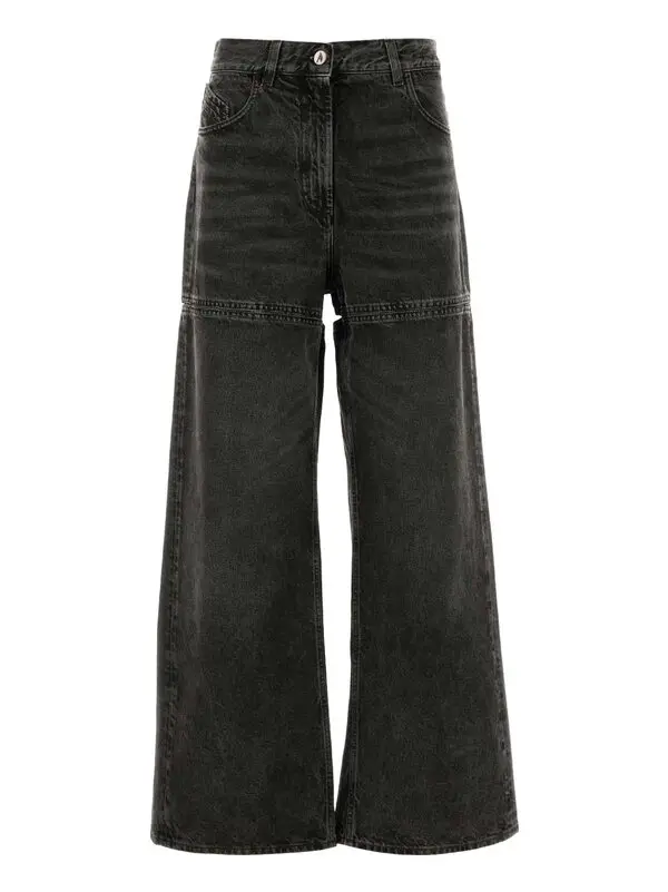 Attico Wide-leg Denim Jeans - Grey