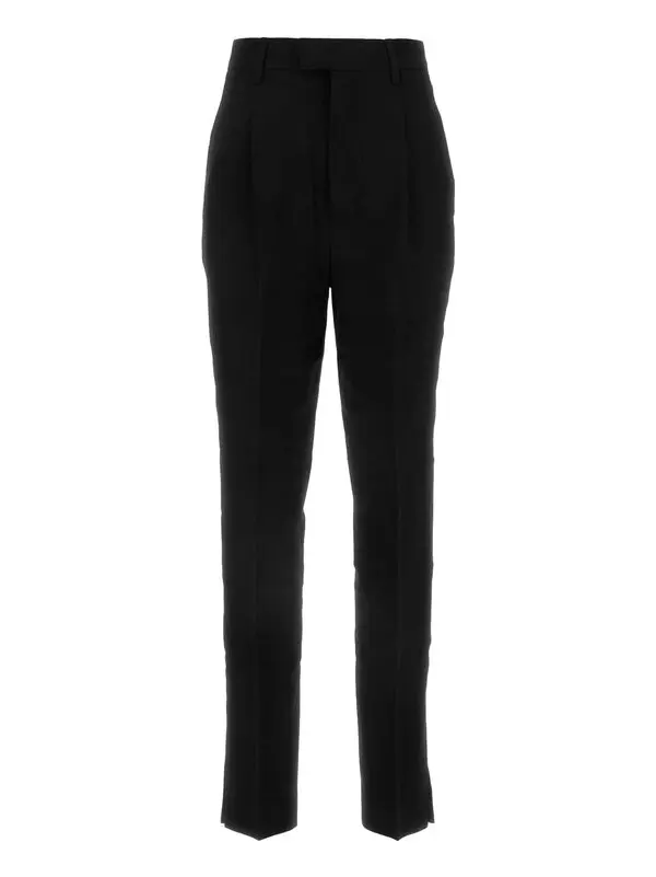 AMI Paris Virgin Wool Tailored Trousers - Black