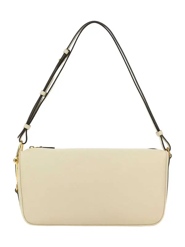 Gucci Half Horsebit Leather Shoulder Handbag - White