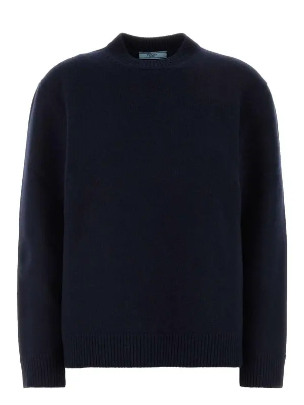 Prada Virgin Wool Knit Turtleneck Sweater - Blue
