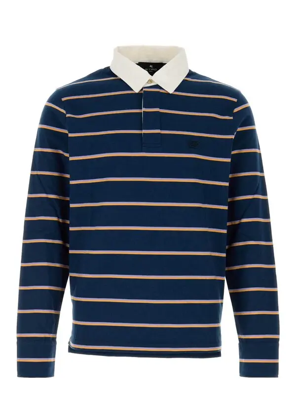 Etro Embroidered Cotton Polo Shirt For - Stripped