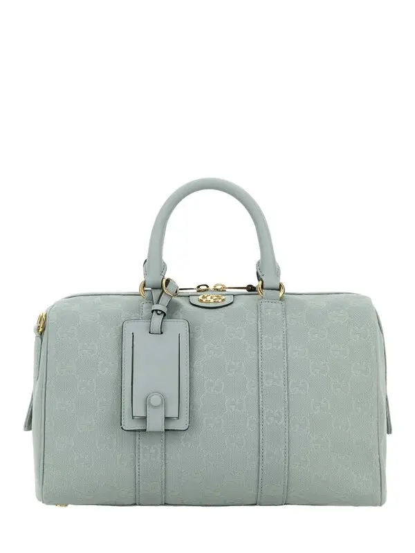 Gucci Ophidia Medium Canvas Handbag - Light Blue