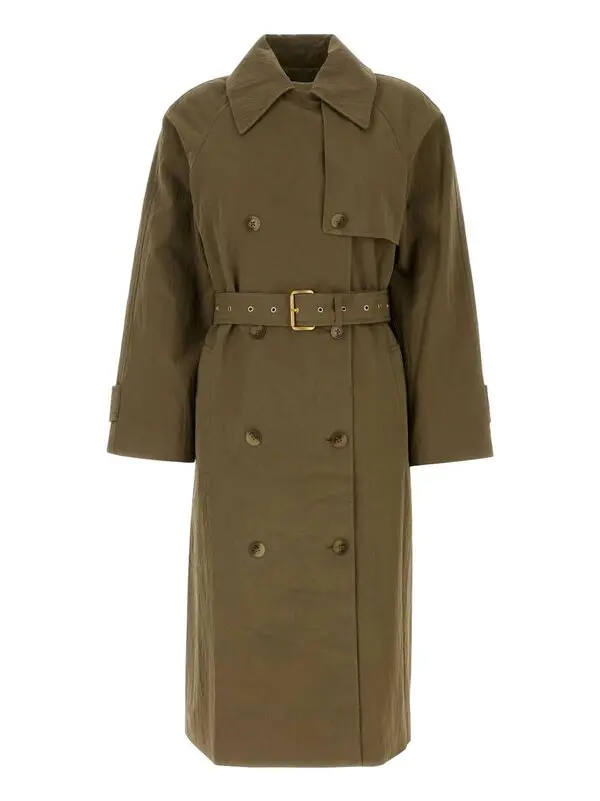 Michael Kors Double Breasted Belted Trench Jacket - Green