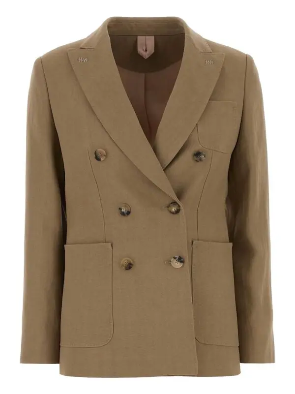 Max Mara Hemp Blend Gel Blazer - Camel