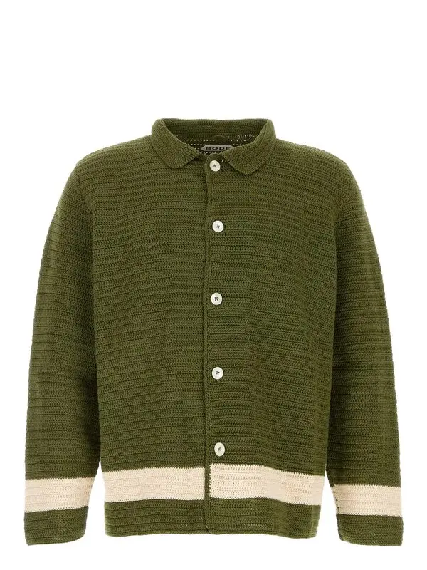 BODE Crochet Marsh Shirt - Green