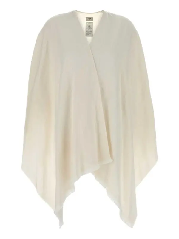 Fendi Felted Wool-silk Cape - White