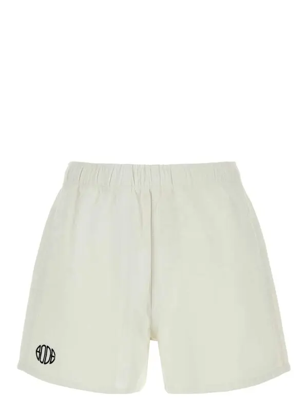 BODE Cotton Bermuda Shorts With Elasticated Waist - White