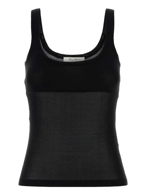 Max Mara Viscose Blend Tank Top - Black
