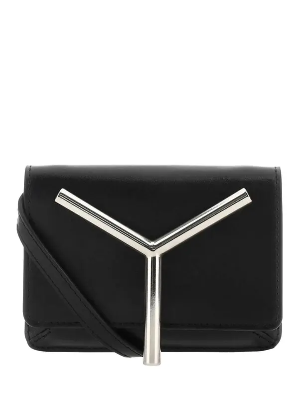 Y/project Y2k-inspired Mini Leather Crossbody Bag, 13 Cm - Black