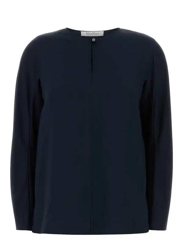 Max Mara Stretch Silk Mitico Blouse - Blue